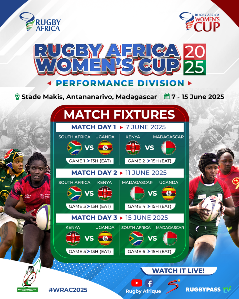 Continental Rivals Aim to Unseat South Africa’s Springbok Women at 2025 Rugby Africa Women’s Cup ...